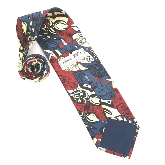 Amy M | Accessories | Amy Ms Art Deco Style Necktie 0 Silk Hand Made ...